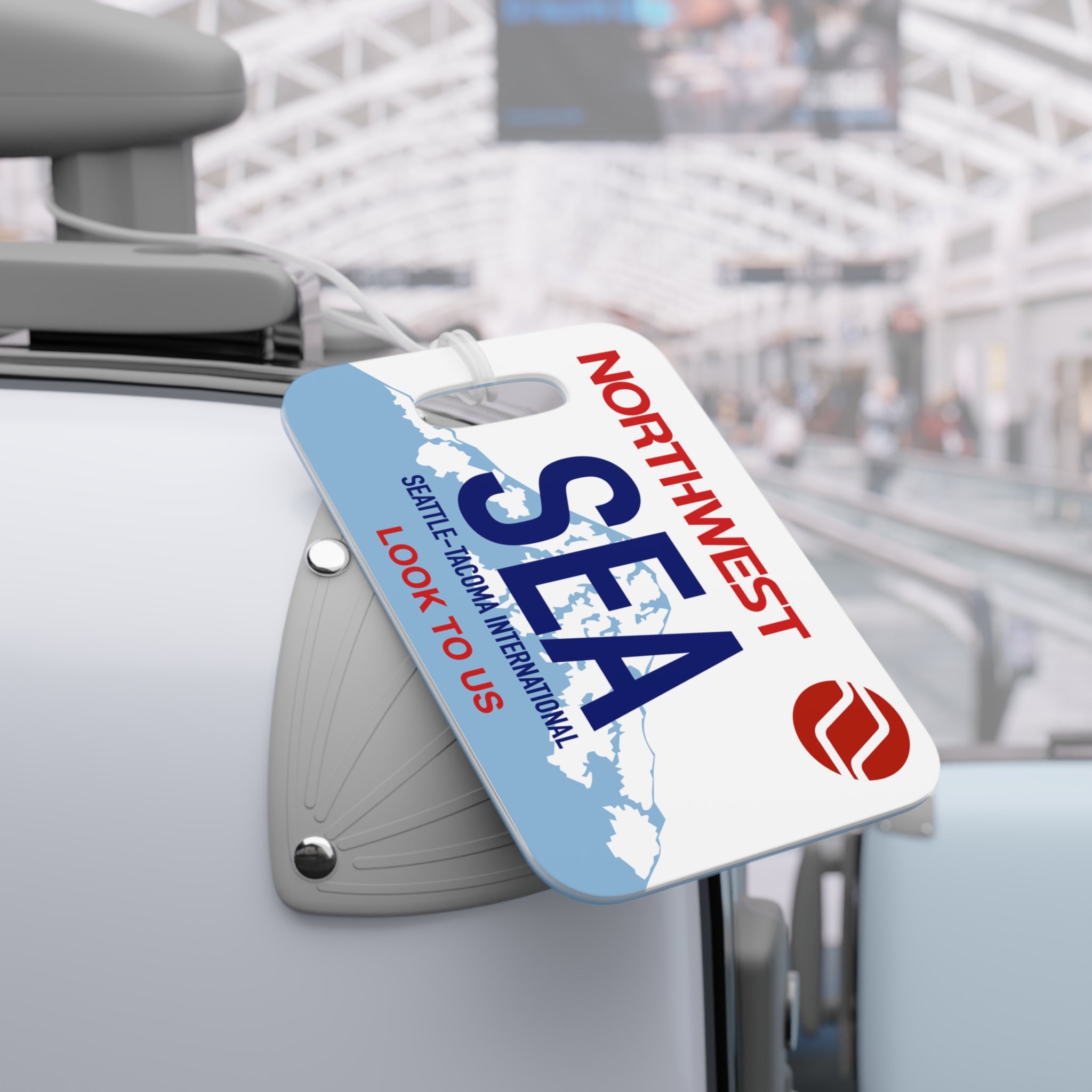 Luggage Tag - 2-sided acrylic - Washington license plate - Seattle/Tac ...