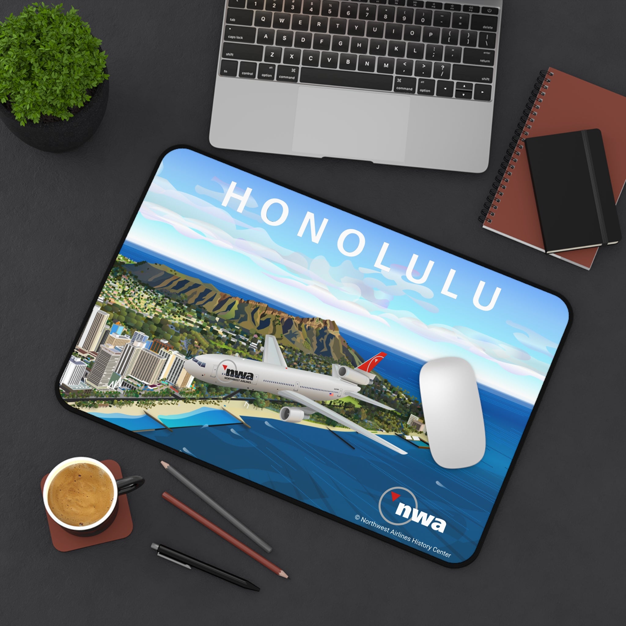 Desk Mat - NWA 2000s Honolulu - Waikiki and Diamond Head – Northwest ...