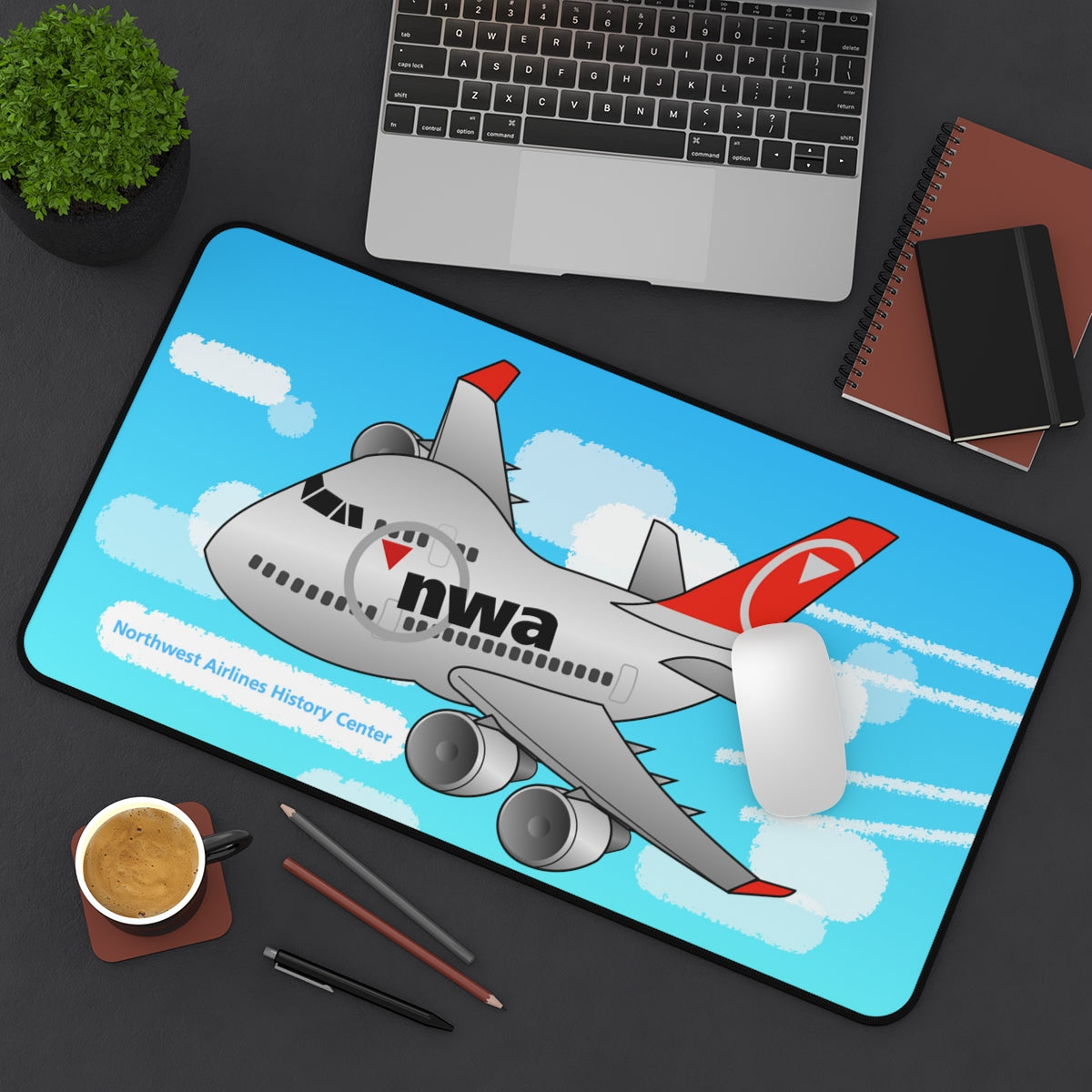 Desk Mat - Chibi NWA 747-400 2000s era – Northwest Airlines History Center